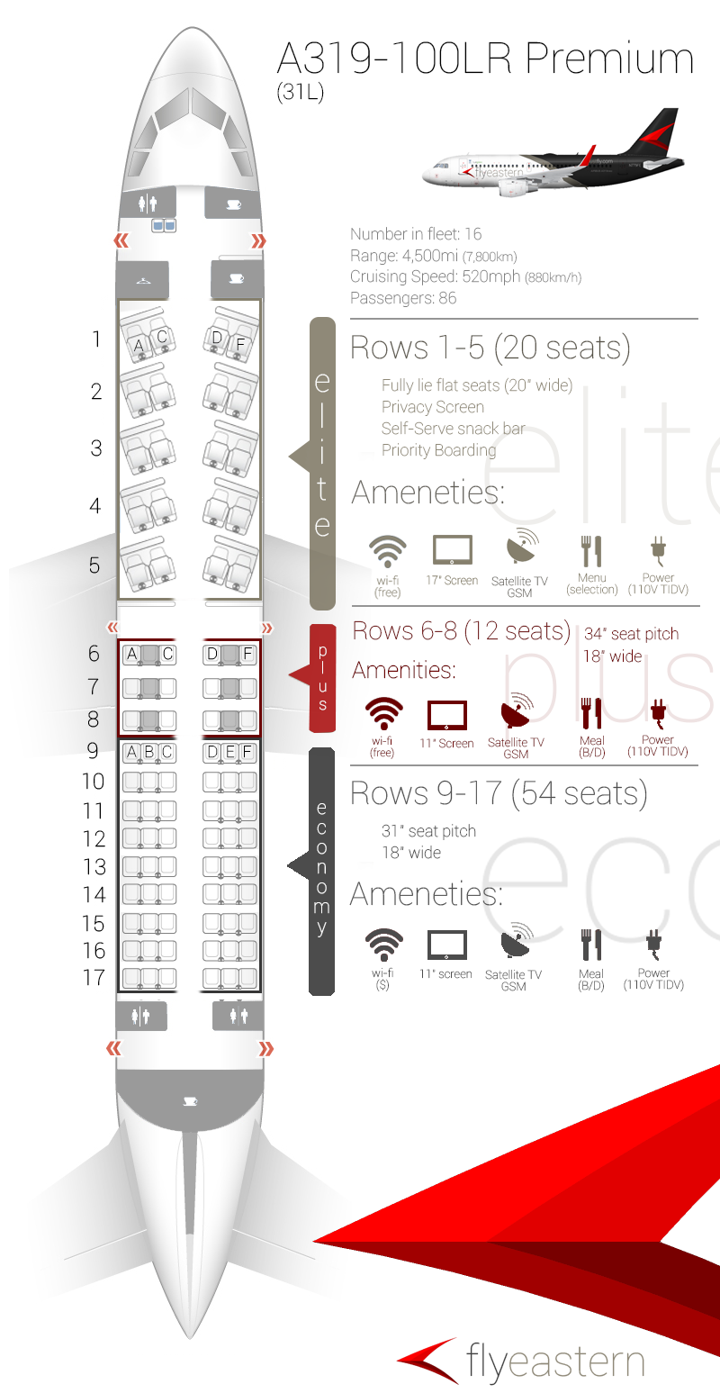 Seat Map Qatar Airways Airbus A319lr 110pax Seatmaestro